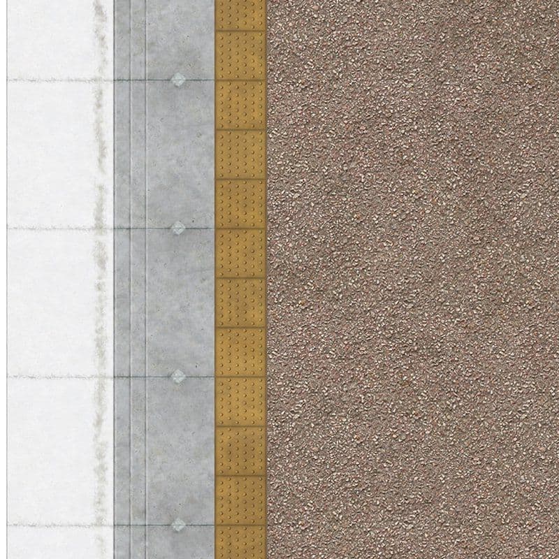 TX203-OO Weathered Pink Asphalt Platform Surface With Buff Tactile ...