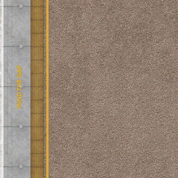 TX234-OO Pink Asphalt Platform Sheets Network Rail Coping & Yellow Line ...