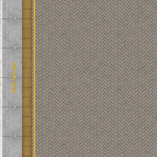 TX239-OO Grey Block Platform Sheets With Network Rail Coping & Yellow ...