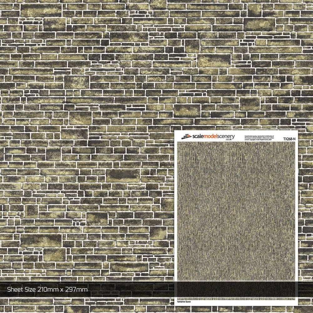 TX268-N Yorkshire Stone Texture Paper Pack of 5 - N/2mm/1 148