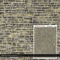 TX268-OO Yorkshire Stone Texture Paper Pack of 5 - OO/4mm/1 76
