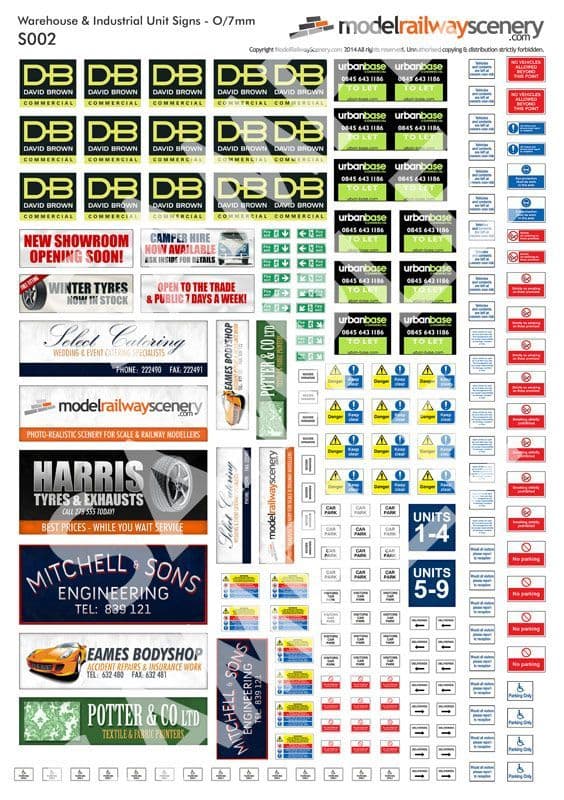 Warehouse & Industrial Unit Signs S002 O/7mm/1 43