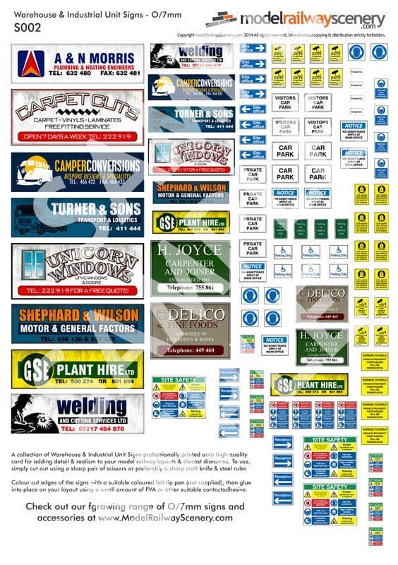 Warehouse & Industrial Unit Signs S002 O/7mm/1 43