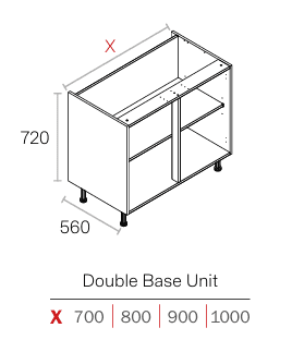 1000 Base Unit White