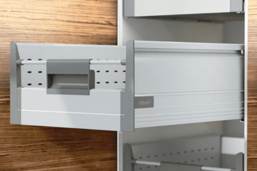 Blum Pre-Built TANDEMBOX plus BLUMOTION Inner drawer height D 224 mm 30 kg NL 500 mm R9006 white ...