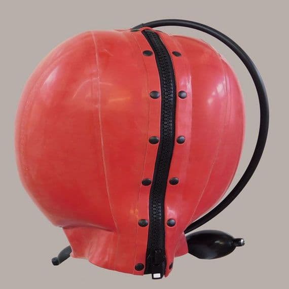 Red Inflatable Latex Hood