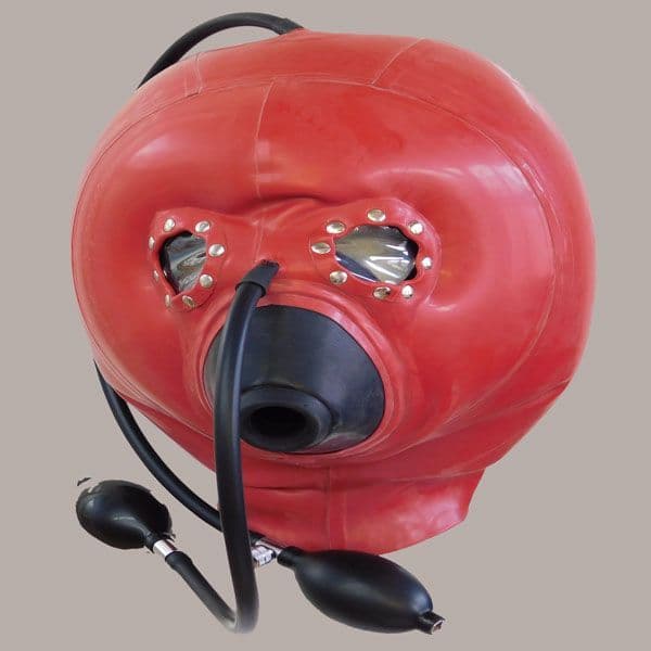 Red Inflatable Latex Hood