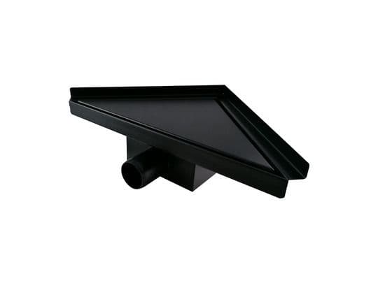 Black Stainless Steel Linear Floor Shower Drain Triangle Tileable ...