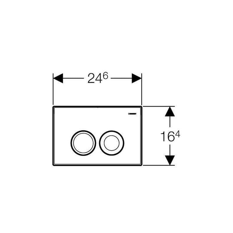 GEBERIT DELTA 21 DUAL FLUSH PLATE Bright Chrome Plated