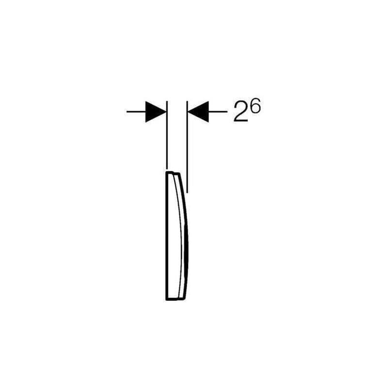 GEBERIT DELTA 21 DUAL FLUSH PLATE Bright Chrome Plated