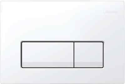 GEBERIT Delta 51 Flush Actuator Plate White /Chrome /Satin chrome