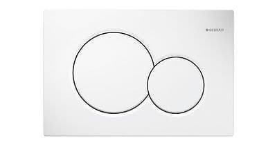 GEBERIT SIGMA 01 Dual Flush Actuator Push Plate white / chrome / satin ...