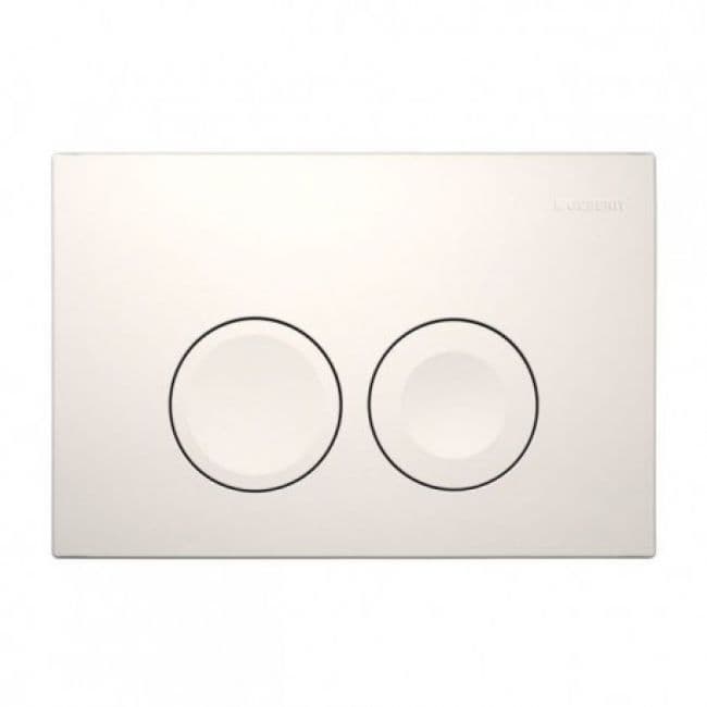 GEBERIT UP 100 Delta 21 Push Flush Plate White or Satin Chrome