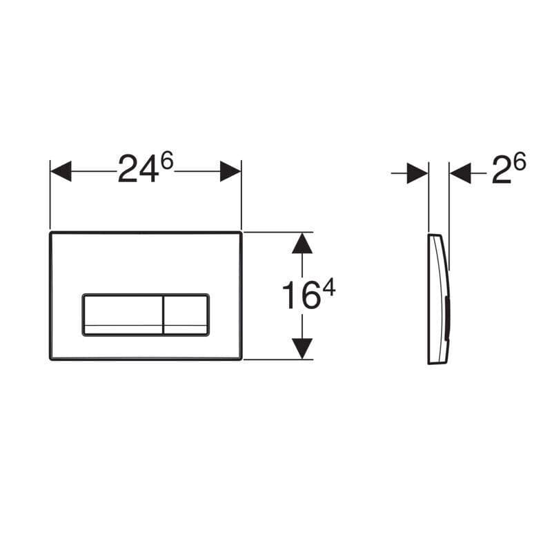 GEBERIT UP100 DELTA FRAME FLUSH PLATE WALL HUNG RIMLESS WC SOFT CLOSING ...