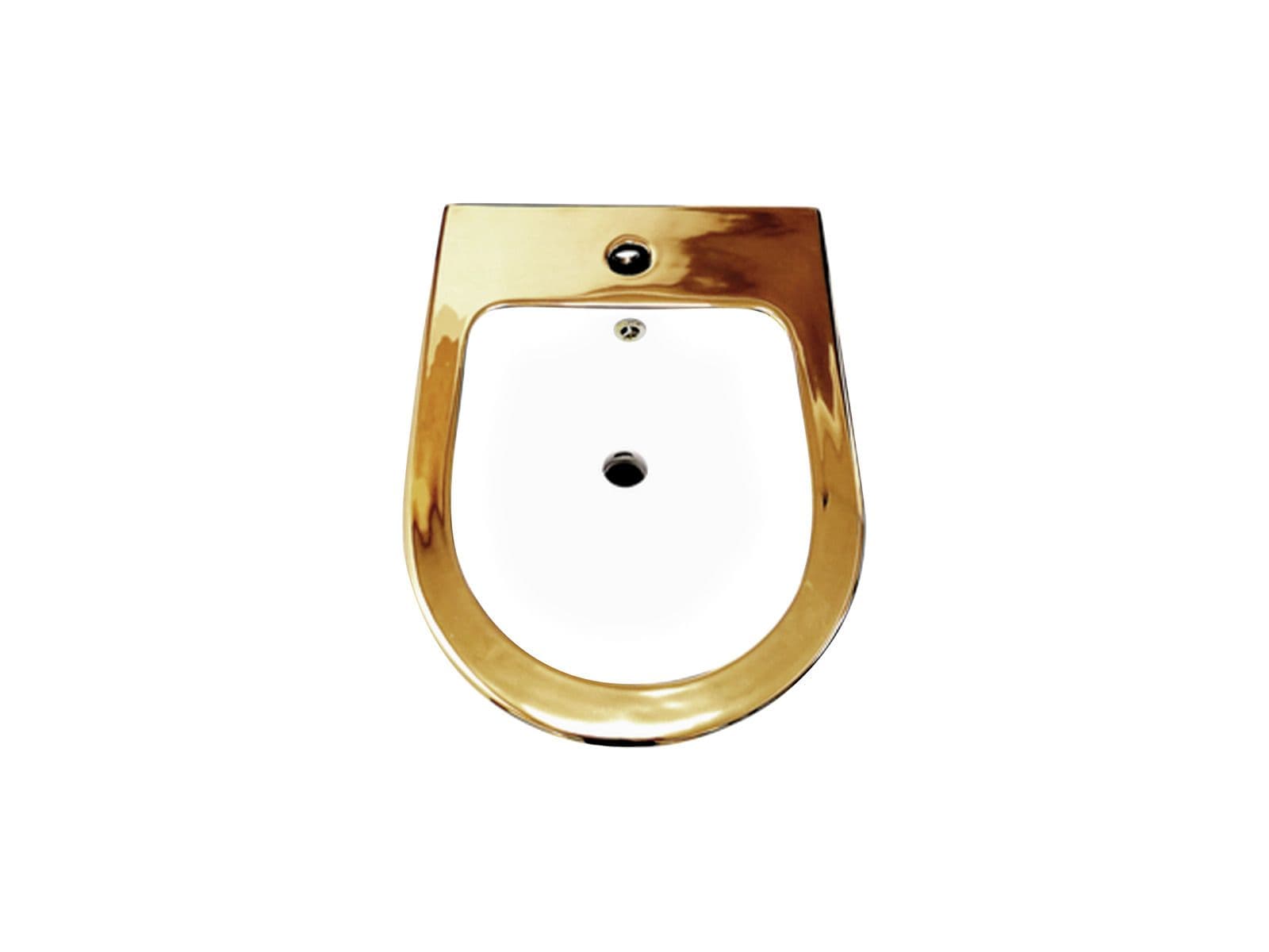 GOLD WALL HUNG COMPACT RIMLESS WC SOFT CLOSING with MATCHING BIDET in ...