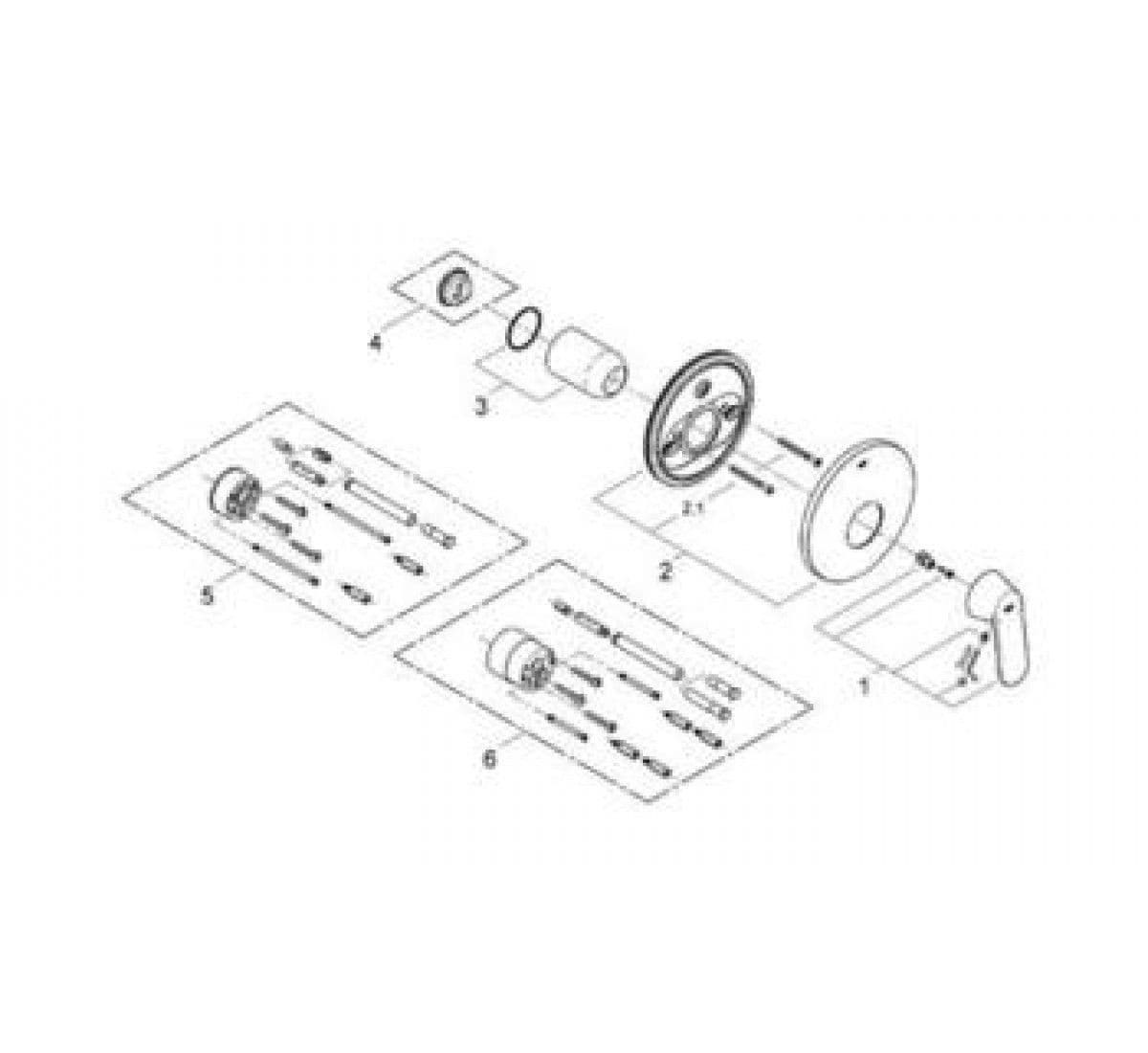 GROHE 19383 EUROSMART Cosmopolitan Single Lever Shower Mixer Trim Set ONLY