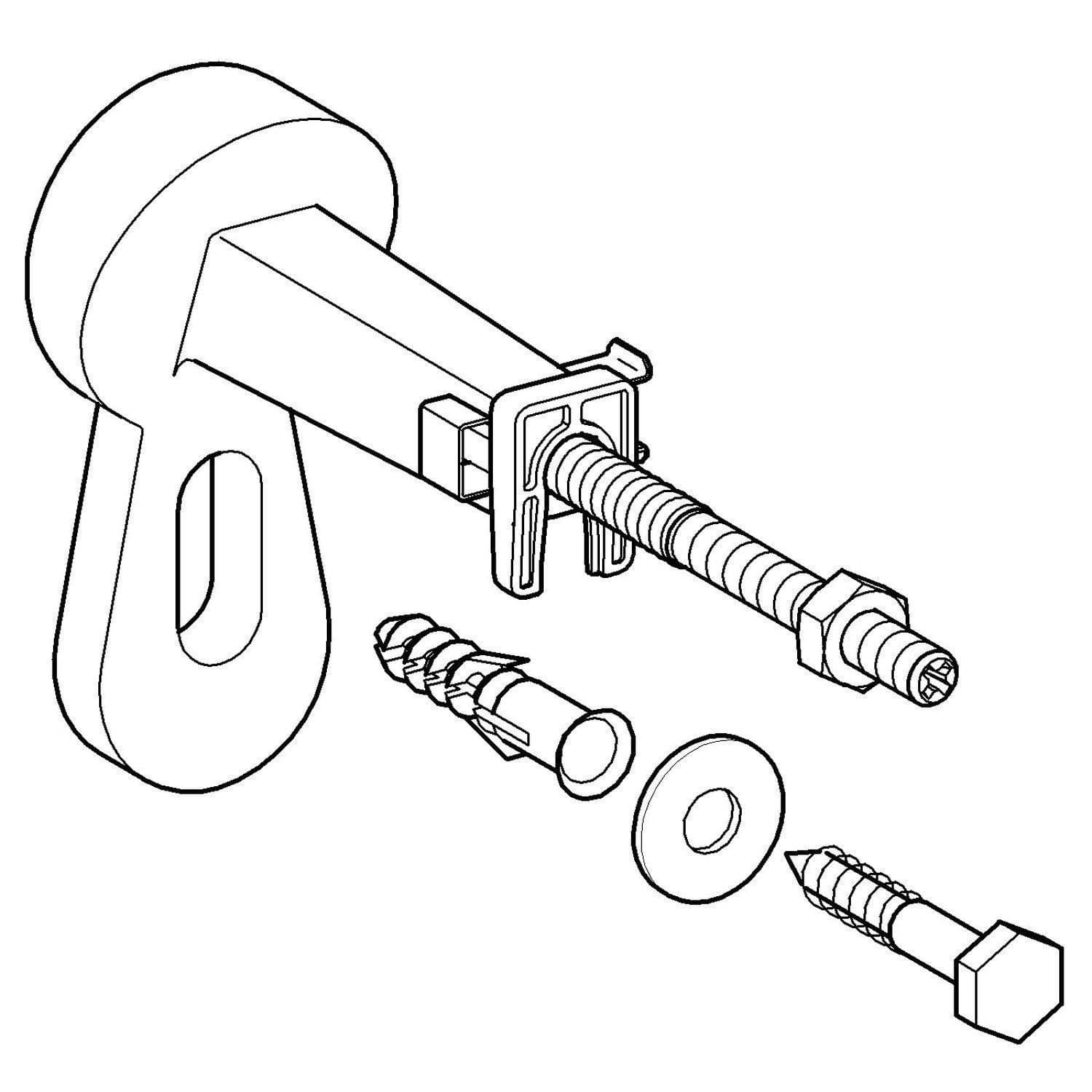 GROHE BRACKETS 3855800M Rapid SL Front Wall Brackets Set of 2pcs