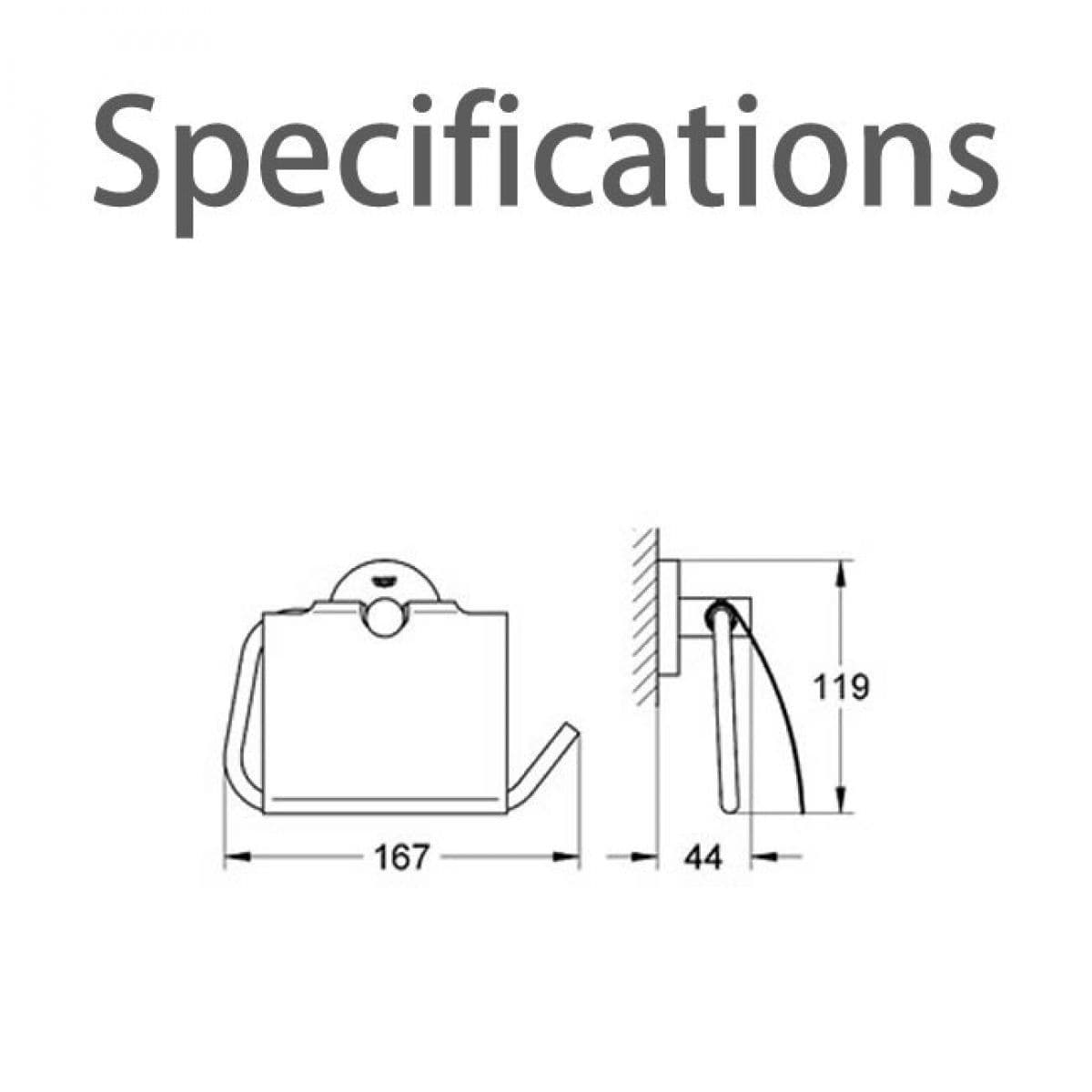 Grohe Essential Toilet Roll Holder With Cover