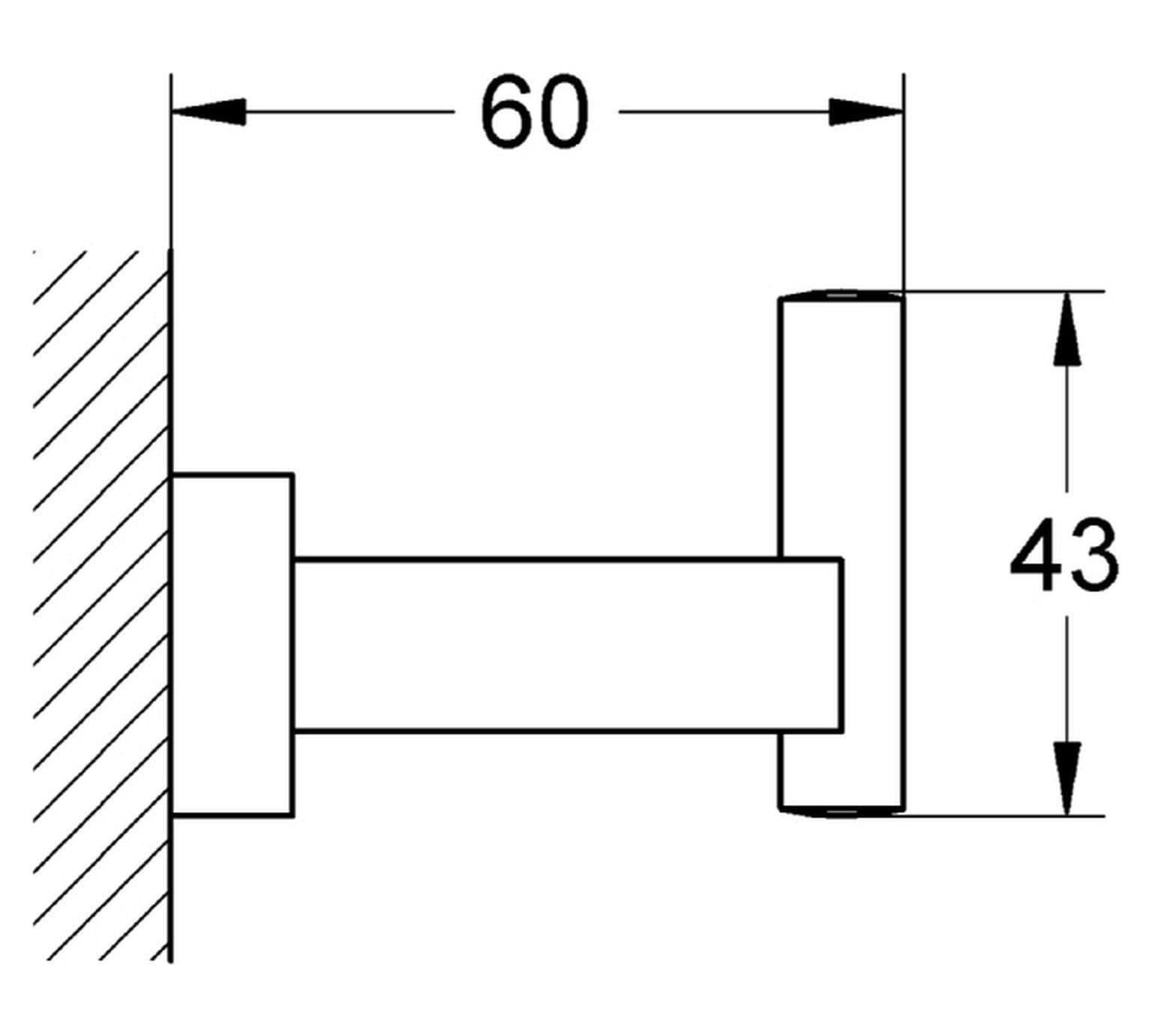 Grohe Essentials Cube Robe Hook-40511001
