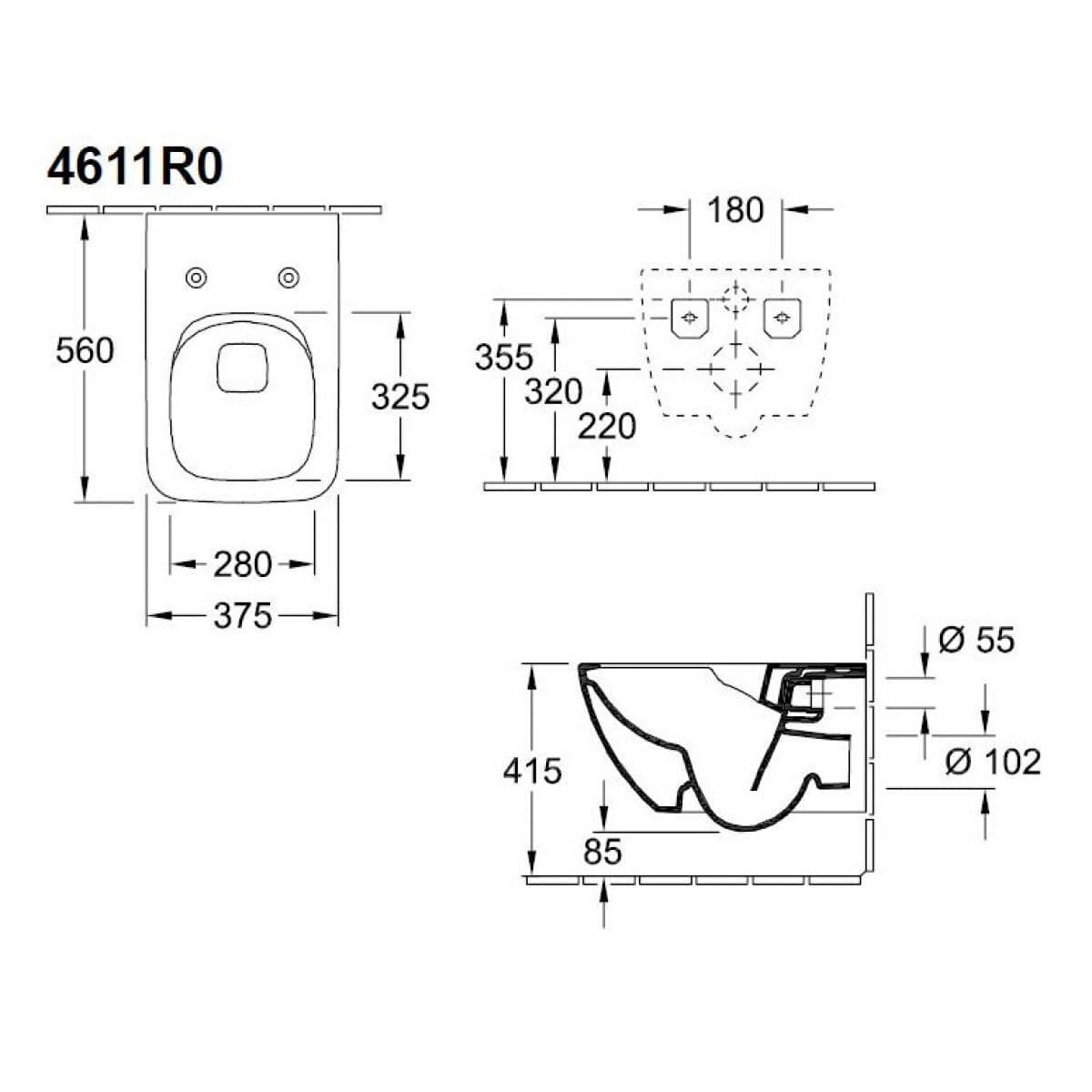 GROHE Rapid Frame Gold GROHE Flush Plate V&B Venticello Rimless Soft ...