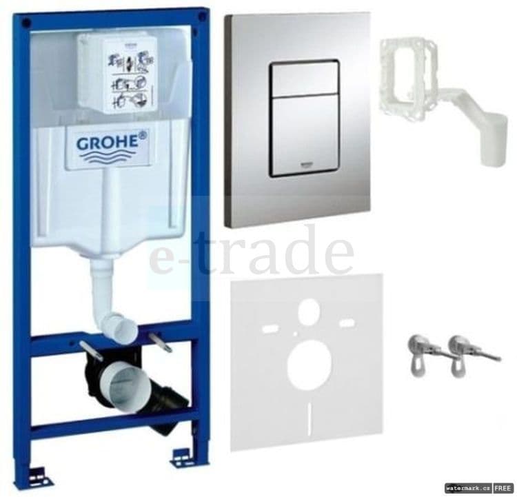 GROHE RAPID SL 1 13M WALL HUNG WC FRAME FRESH 5 in 1 SET 38827000