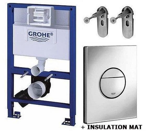 GROHE RAPID SL 82cm 4 in 1 WC SET Concealed Frame Cistern Plate ...