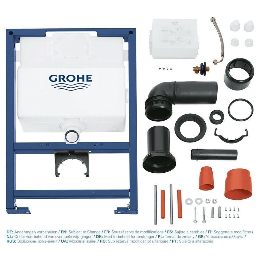 GROHE RAPID SL 82cm WC FRAME BRACKETS SKATE COSMOPOLITAN FLUSH PLATE IN ...