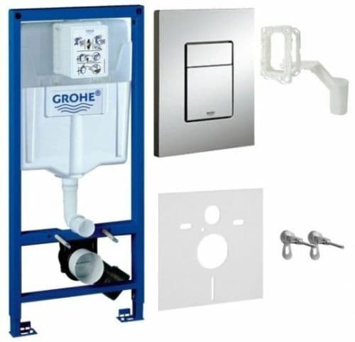 GROHE RAPID SL FRAME 5in1 with WALL HUNG RIMLESS WC QUALITY SOFT ...
