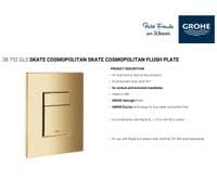 GROHE SKATE COSMOPOLITAN FLUSH PLATE 38732GL0 GOLD COOL SUNRISE