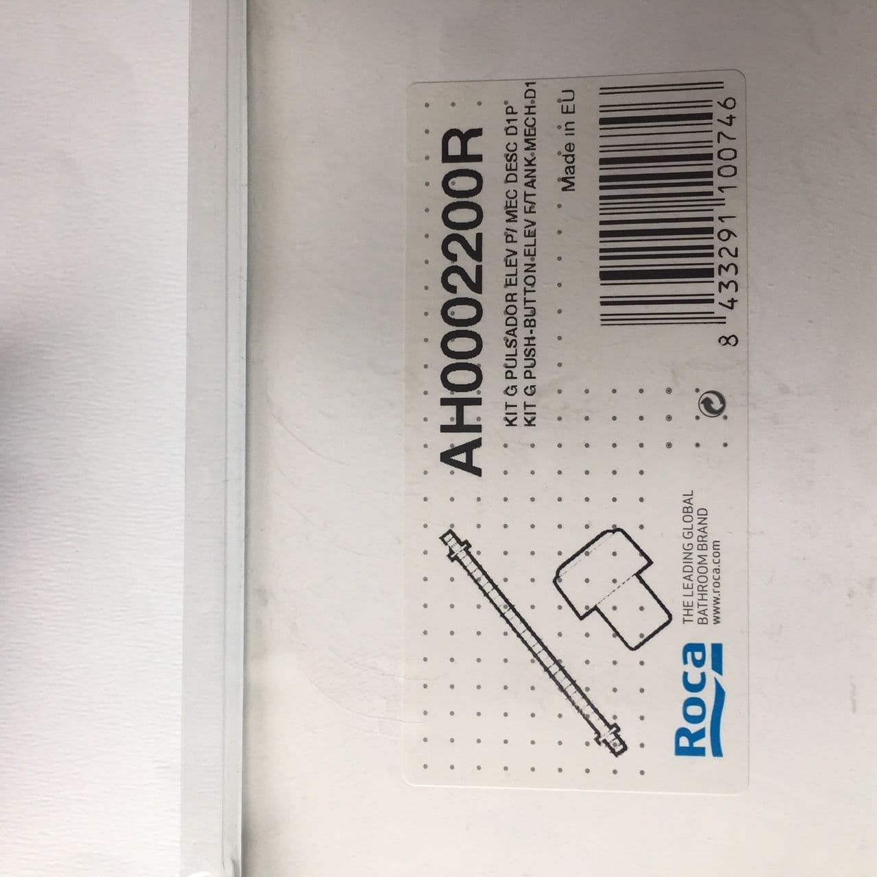 ROCA POLO VICTORIA CISTERN D1P and D2P SINGLE FLUSH VALVE PUSH BUTTON ...