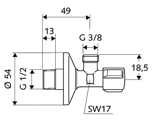 SCHELL regulating angle valve COMFORT