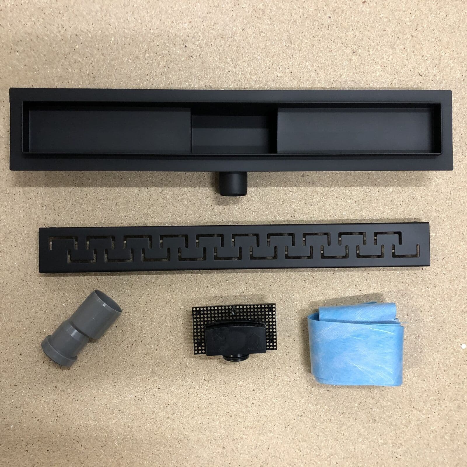 STAINLESS STEEL BLACK LINEAR SHOWER DRAIN WETROOM BATHROOM GULLY TRAP ...