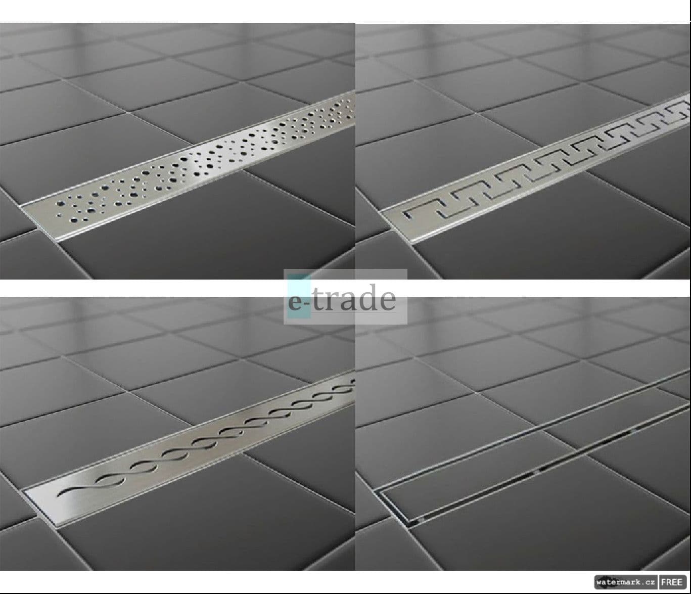 Stainless Steel Floor Linear Shower Drain Bathroom Wet Room Gully Trap ...