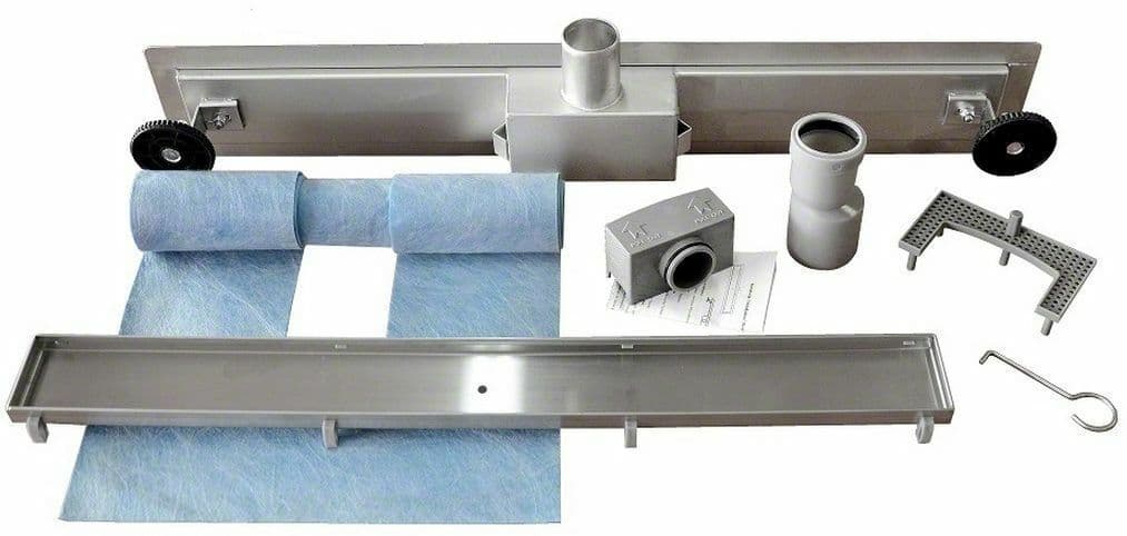 Stainless Steel Floor Linear Shower Drain Bathroom Wet Room Gully Trap ...