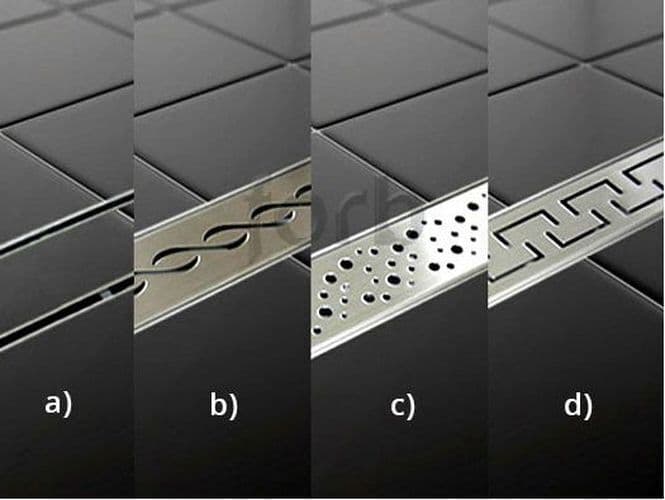 Stainless Steel Linear Floor Shower Drain Wetroom Gutter XL 130-140 ...