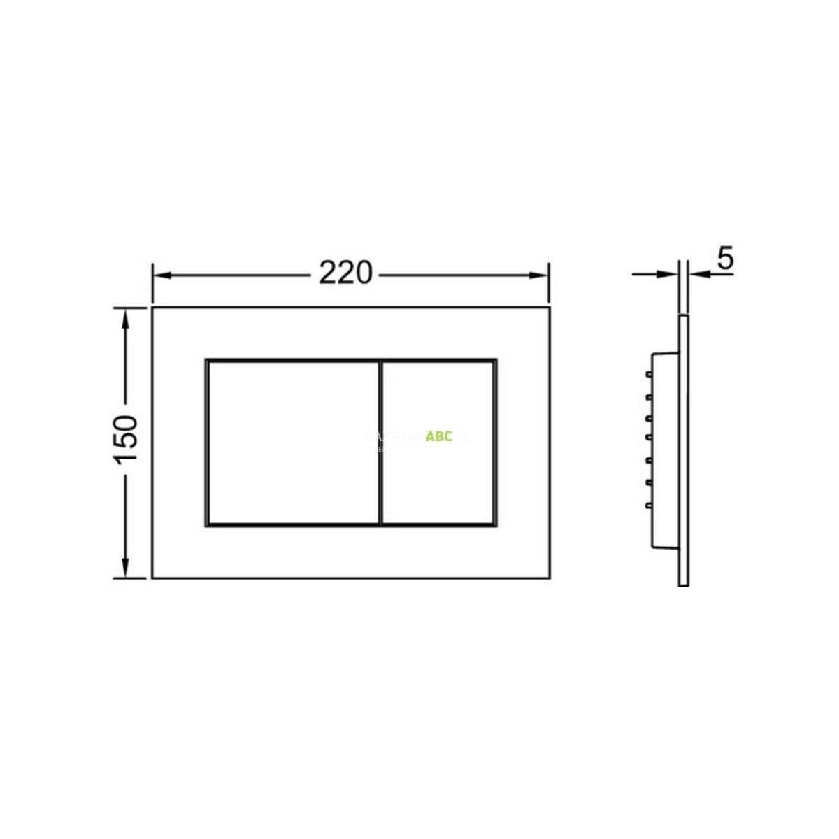 TECE 98cm Toilet Frame with Matt Black Flush Plate NOW Rimless Soft ...