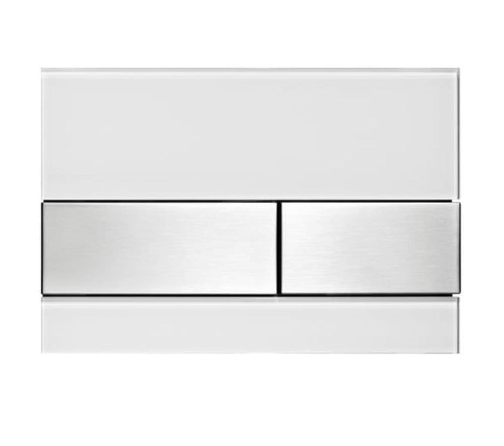 TECE TOILET FRAME 112 WHITE GLASS FLUSH PLATE WALL HUNG RIMLESS WC SOFT ...