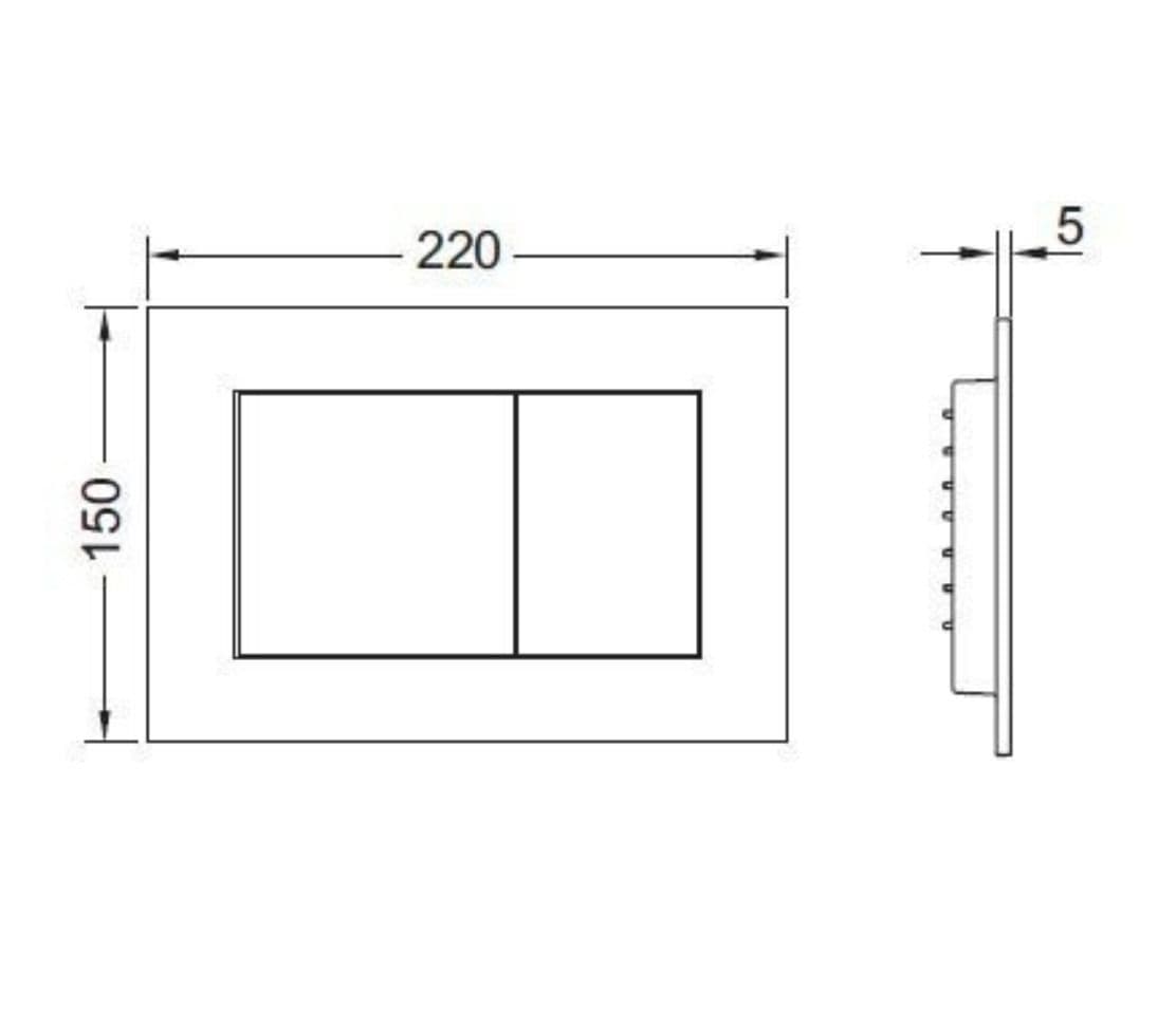 TECE TOILET Frame112cm Matt Black Flush Plate Compact Rimless WC Soft ...
