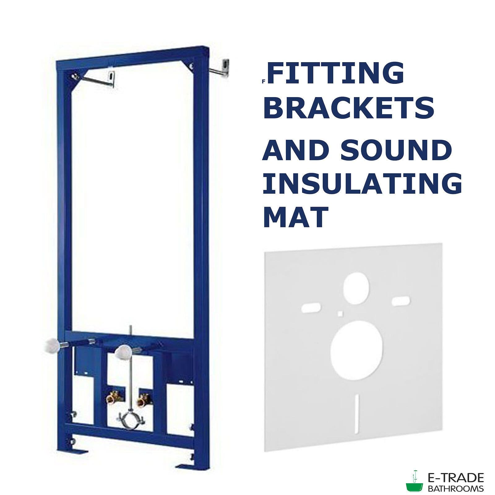 UNIVERSAL WALL HUNG BIDET FRAME 1 12M WITH WALL BRACKETS AND INSULATION MAT