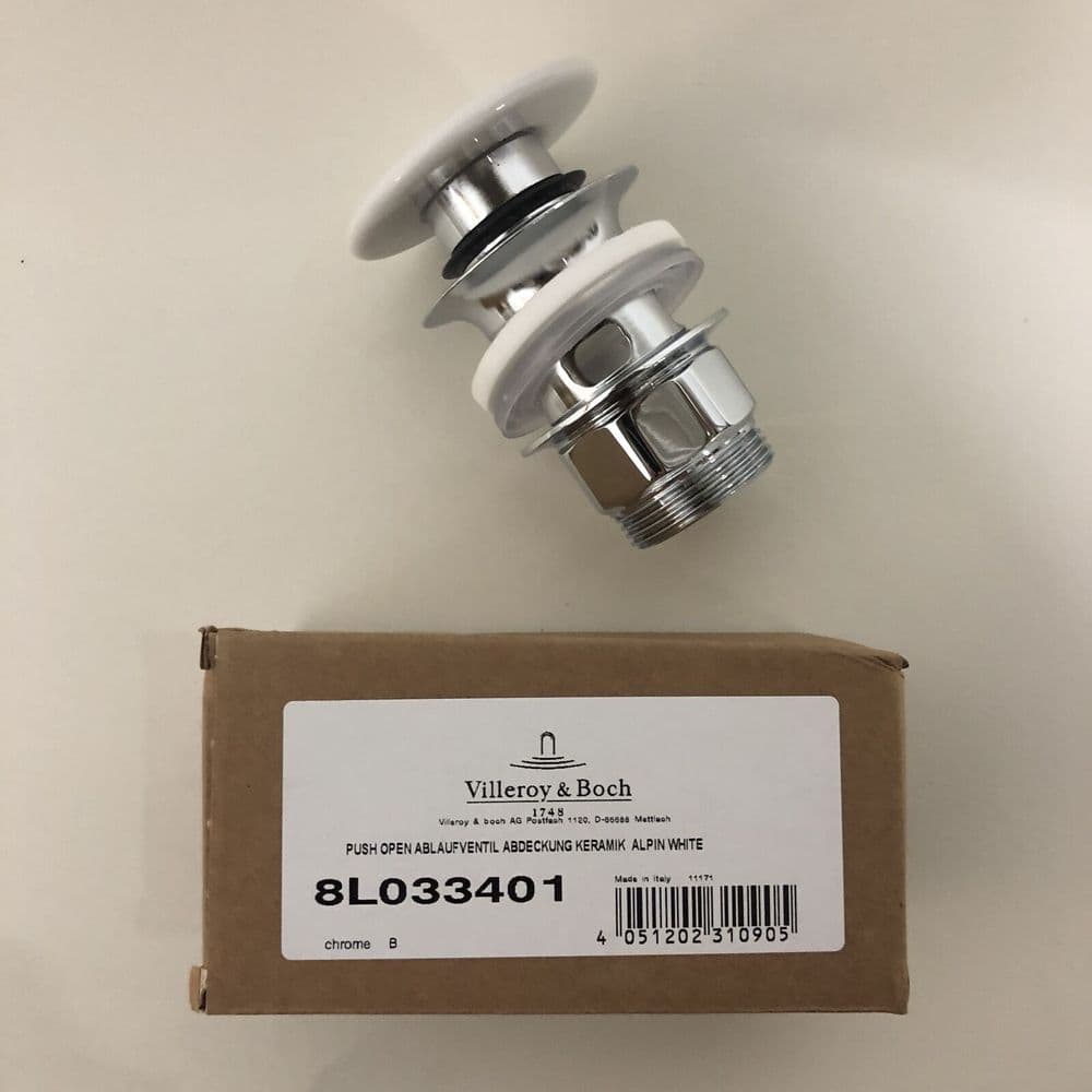 Villeroy & Boch Ceramic Waste Plug Push-Open Click-Clack 8L033401