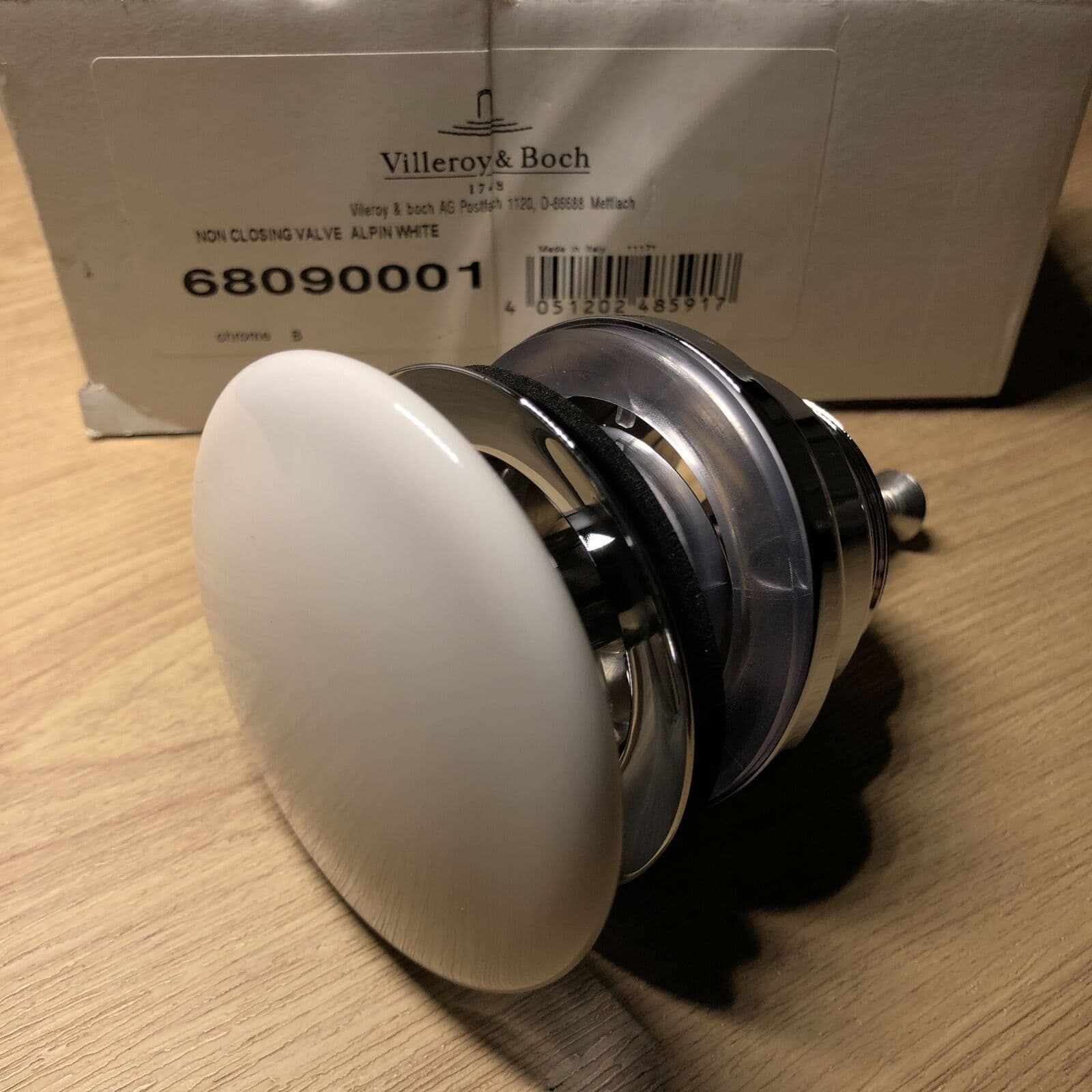 Villeroy & Boch Unclosable Ceramic Waste Plug Outlet Valve 68080001 ...