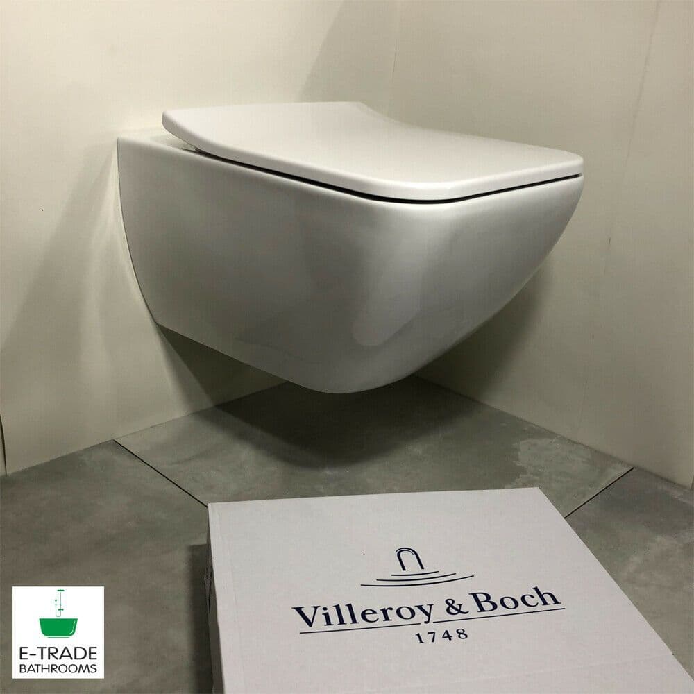 Villeroy & Boch VENTICELLO Wall Hung Rimless WC Toilet Soft Closing ...
