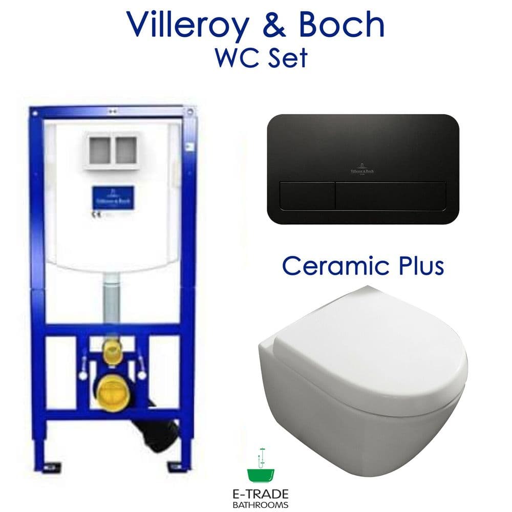 Villeroy&Boch VICONNECT E200 Flush Plate Subway 2 0 Rimless Soft Close ...