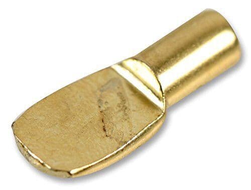 Hafele Shelf support Pin Flat Spoon-Style Brass 5mm pack of 24 C131