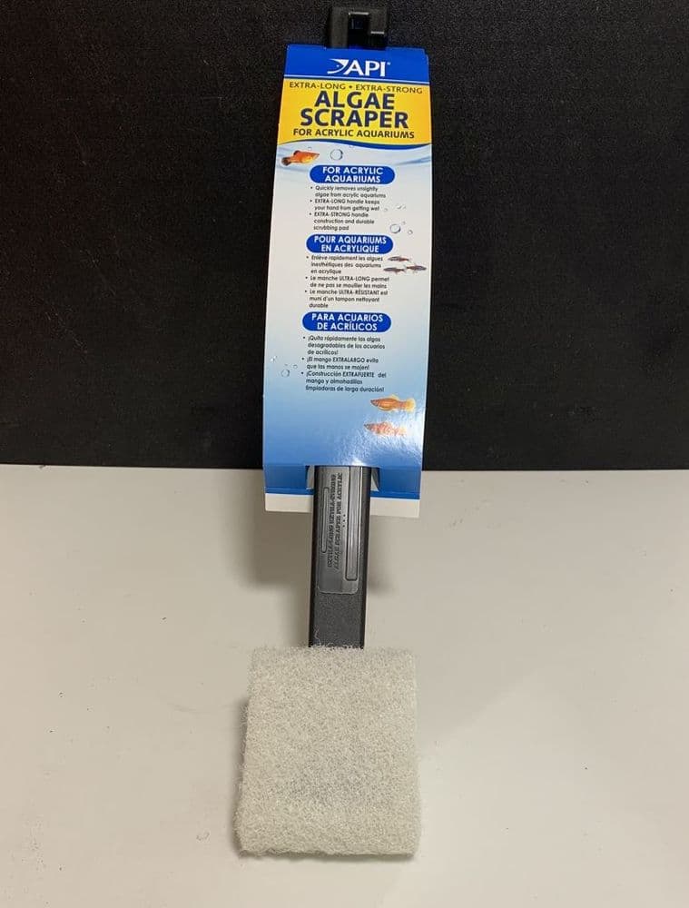 Tank scraper cleaner for acrylic tanks
