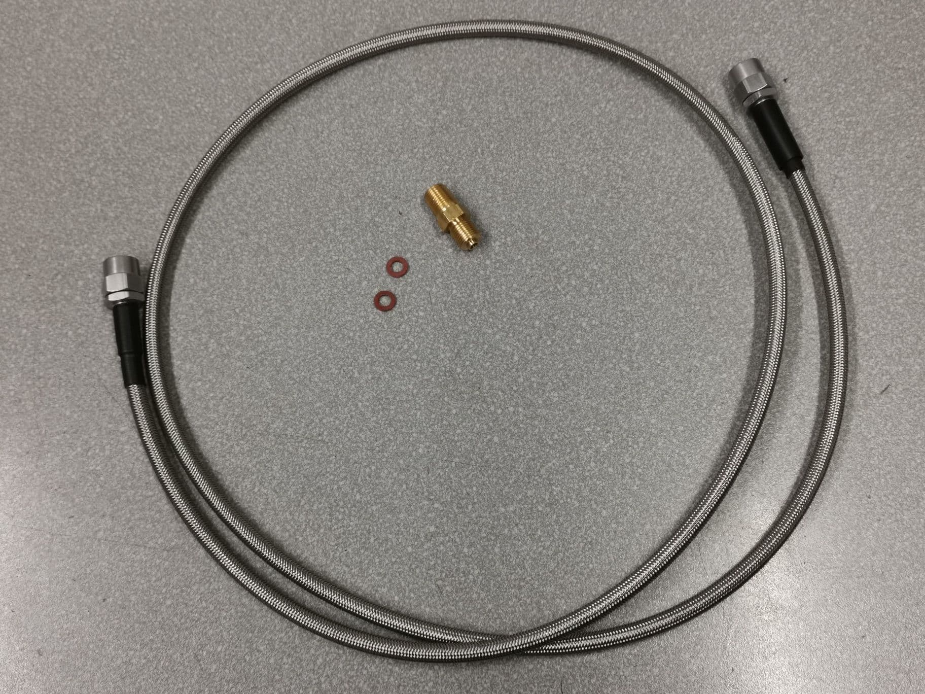 Braided Oil Pressure Pipe c/w Adaptor & Washers 632