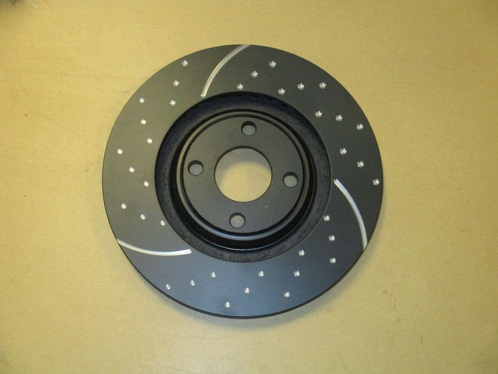 Brake Disc Cast Iron Grooved & Dimpled Front/Rear 504