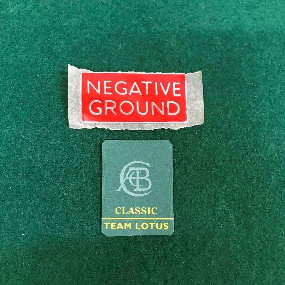 Decal Negative Ground Elan & 2 458