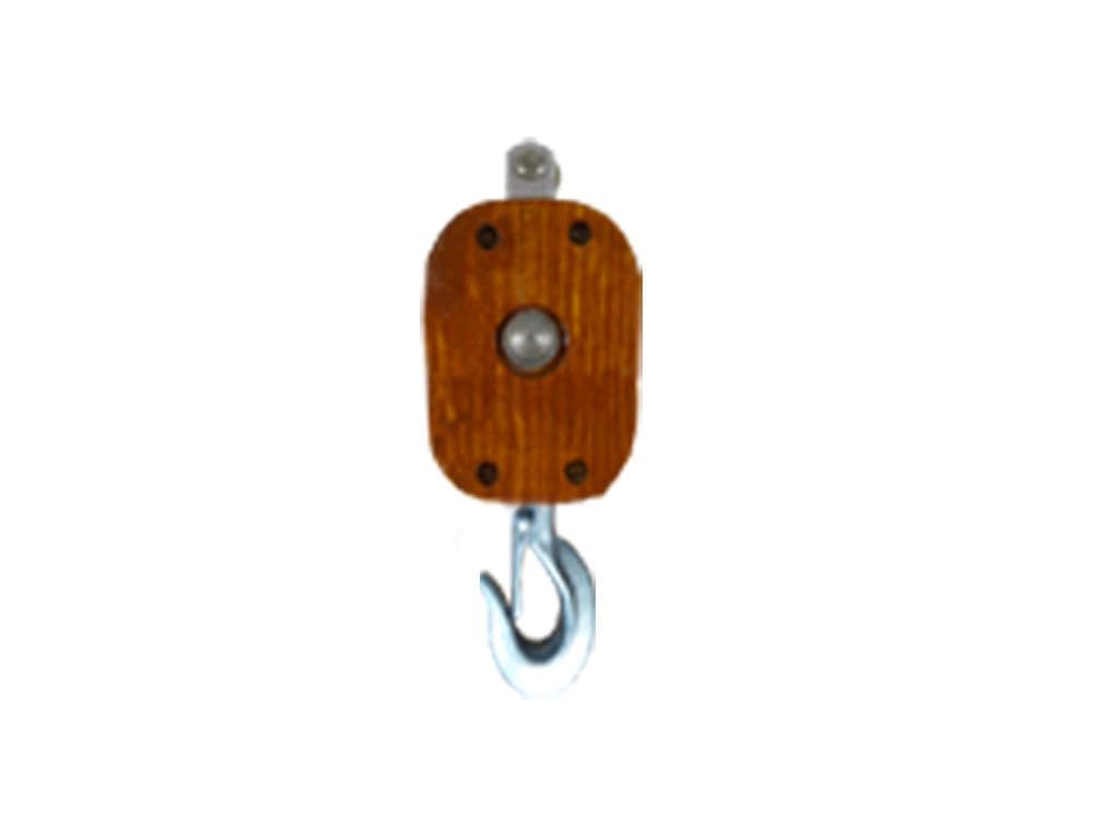 10 DOUBLE SHEAVE WOODEN BLOCKS WITH SAFETY HOOK fishing boat marine yacht