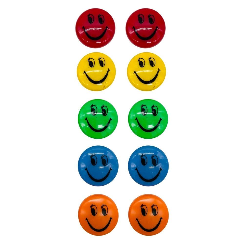 10 PACK SMILEY FACE FRIDGE MAGNET - notice board fridge white board ...